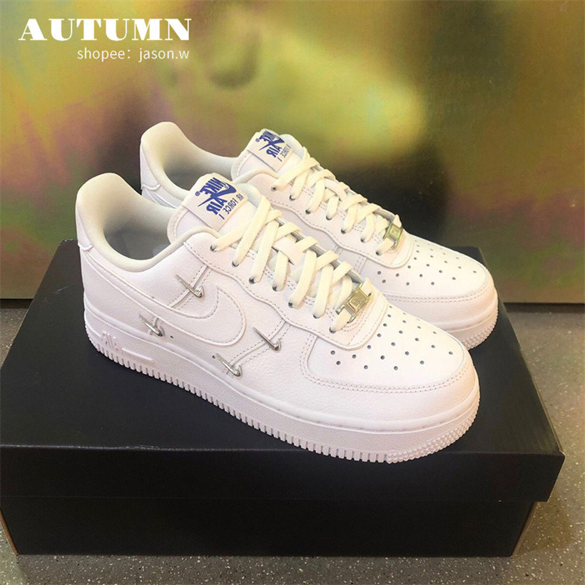 Nike Air Force 1 Lx “Chrome Luxe” 四鉤 黑 白藍 Ct1990-100 | 蝦皮購物