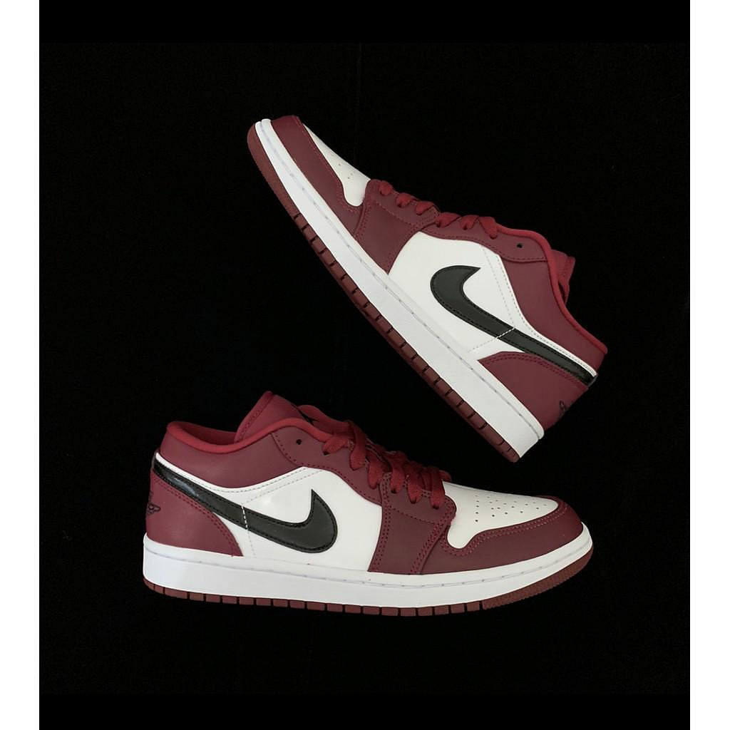 Air Jordan 1 Low “Noble Red” 酒紅 553558 604 男女鞋 | 蝦皮購物