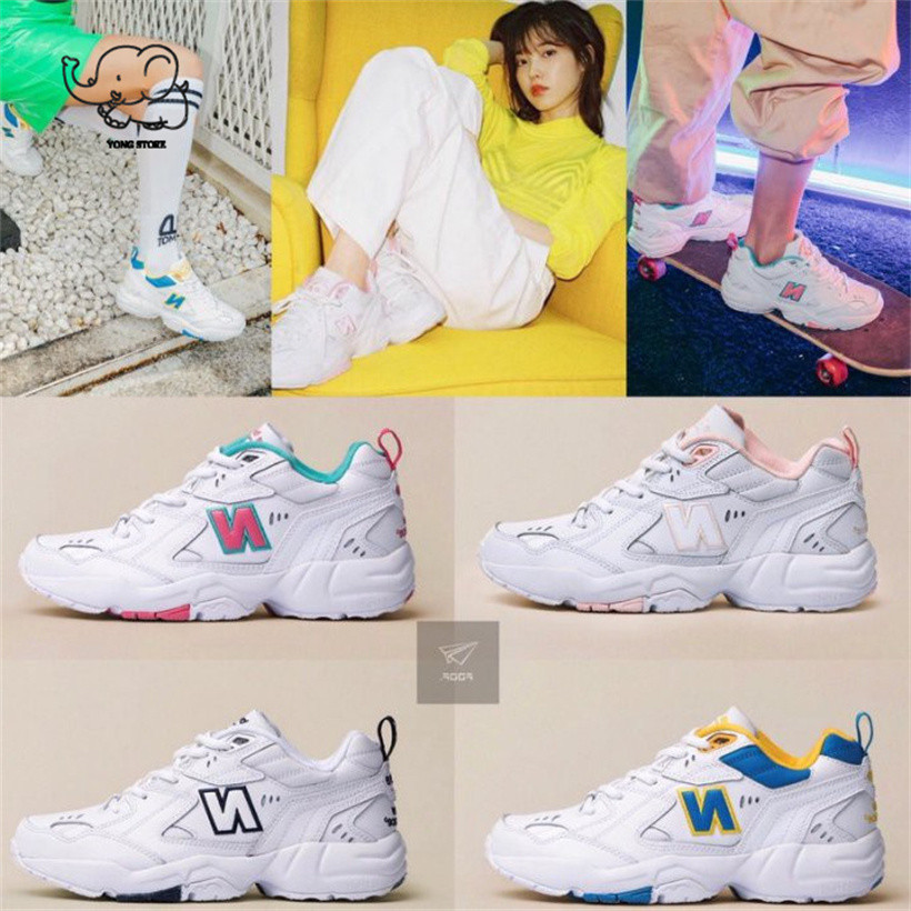 New Balance 608 Iu 李知恩 Nb608 老爸鞋 白粉 桃綠 黃藍 白藍 老爹鞋 白鞋 增高 | 蝦皮購物