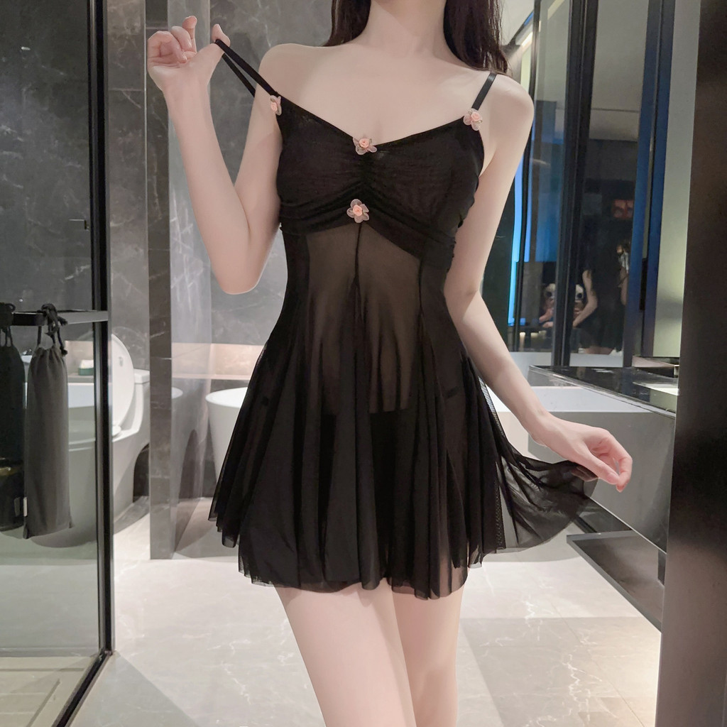 YYDS高級感性感睡衣女夏款法式貴㛿修身冰絲薄款蕾絲吊帶裙2025年新款 | 蝦皮購物