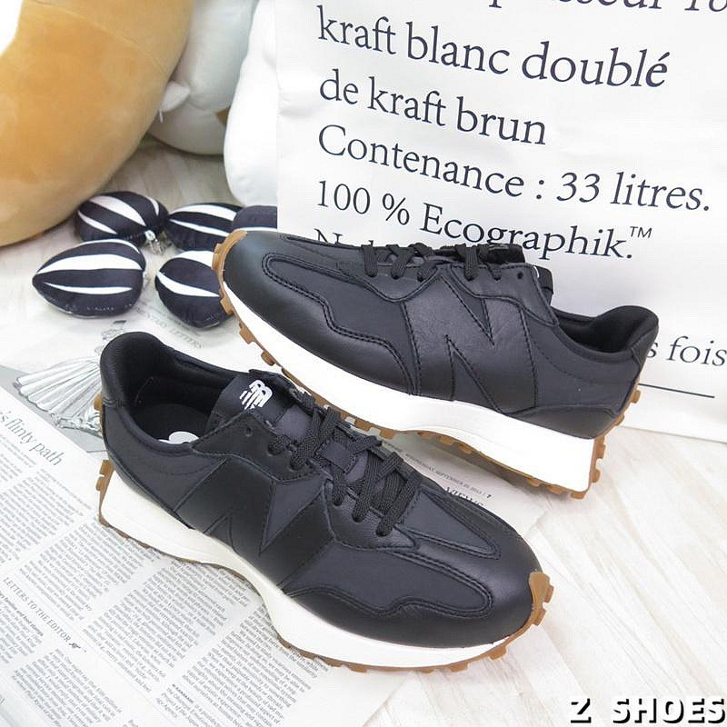 New Balance NB 327 全黑 黑棕 皮革 黑色 焦糖底 WS327LB | 蝦皮購物