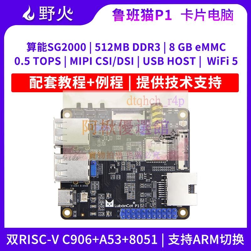 💖野火魯板P1卡片電腦算能SG2000開發板Linux學習RISC-V C906 ARM | 蝦皮購物
