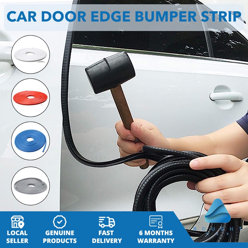 Car Door Edge Bumper Strip 5M U Sheped Built In Steel Plate | 蝦皮購物