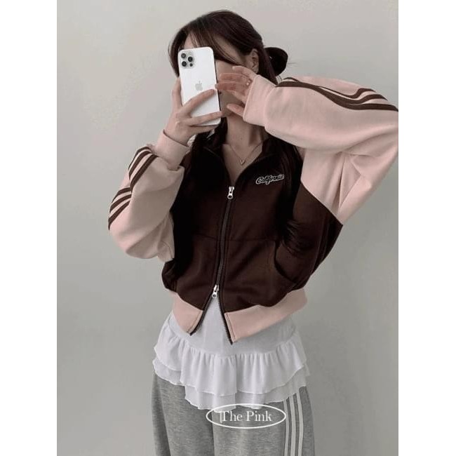 Codibook｜韓國 thepink blouson-jacket 拉鍊外套[預購]女裝 | 蝦皮購物