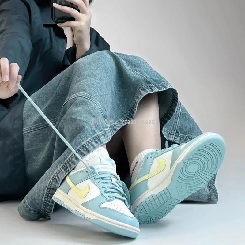 NlKE DUΝK low “Lemon Drop” 檬海鹽藍 經典 清新 滑板鞋DD1503-123 | 蝦皮購物