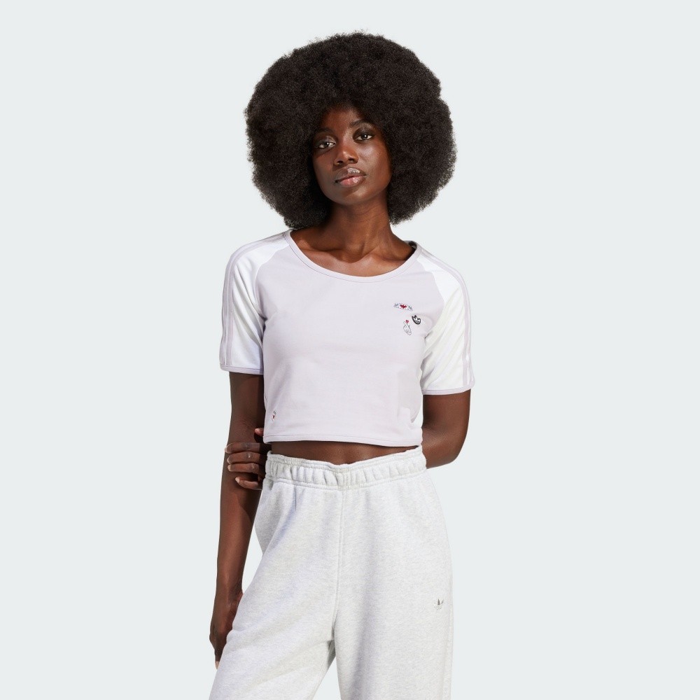 adidas DISNEY 米奇 短版短袖上衣 T恤 女 - Originals IY2269 官方直營 | 蝦皮購物