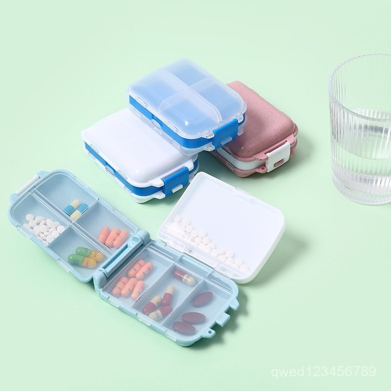 隨身收納盒8格分裝藥盒藥片分隔藥丸盒密封雙層藥品盒 IKHJ | 蝦皮購物