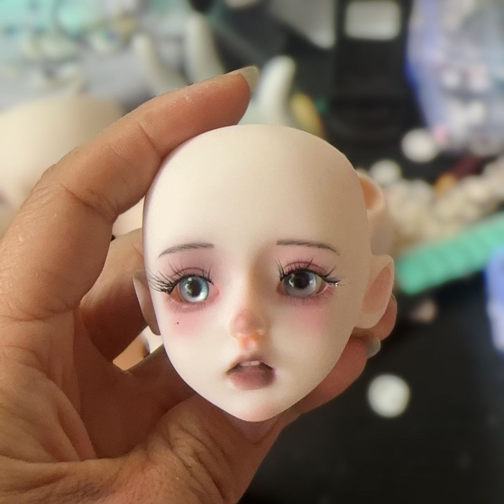 bjd娃娃 娃頭 六分bjd真人手繪BJD眼珠娃娃改妝10mm12mm可眼mjd成品妝頭整娃 | 蝦皮購物