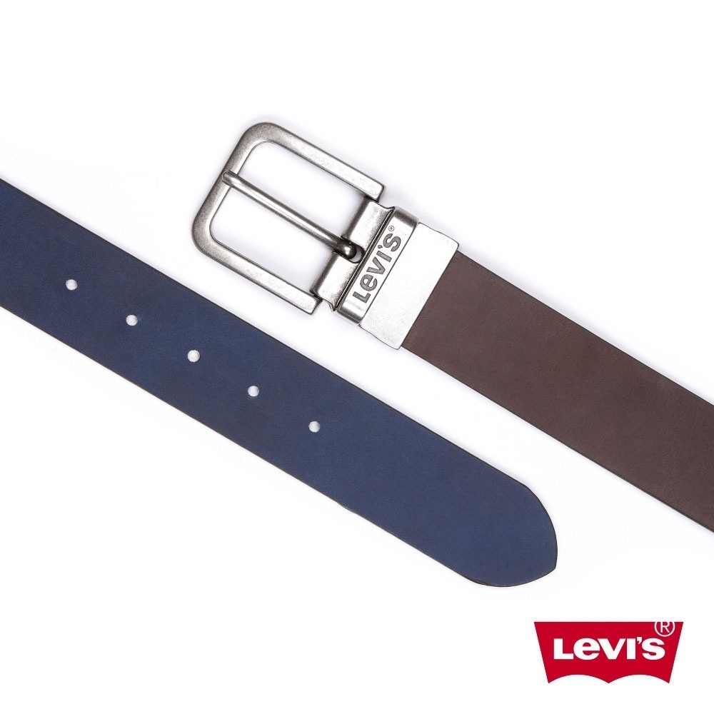 Levis 雙面用皮帶 精工Logo鐫刻釦頭 咖啡/藍色 男款 D6605-0002 熱賣單品 | 蝦皮購物