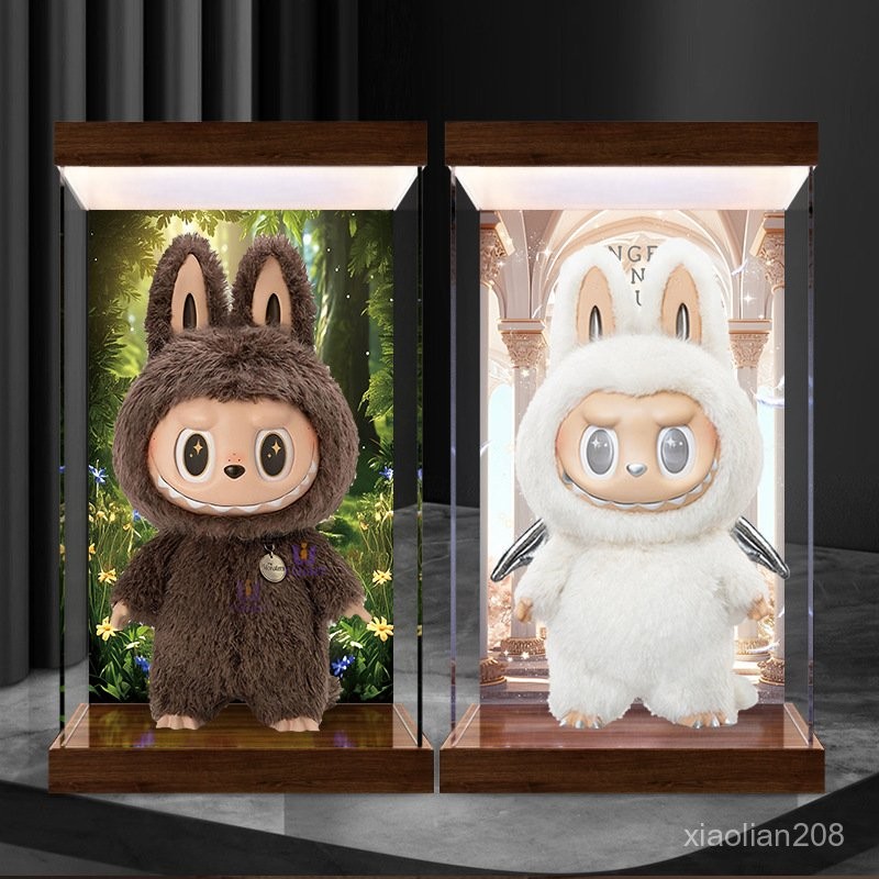 駿麟小鋪 適用泡泡瑪特zimomo labubu 大首領陰晴大天使搪膠公仔燈箱收納盒 NHTU | 蝦皮購物
