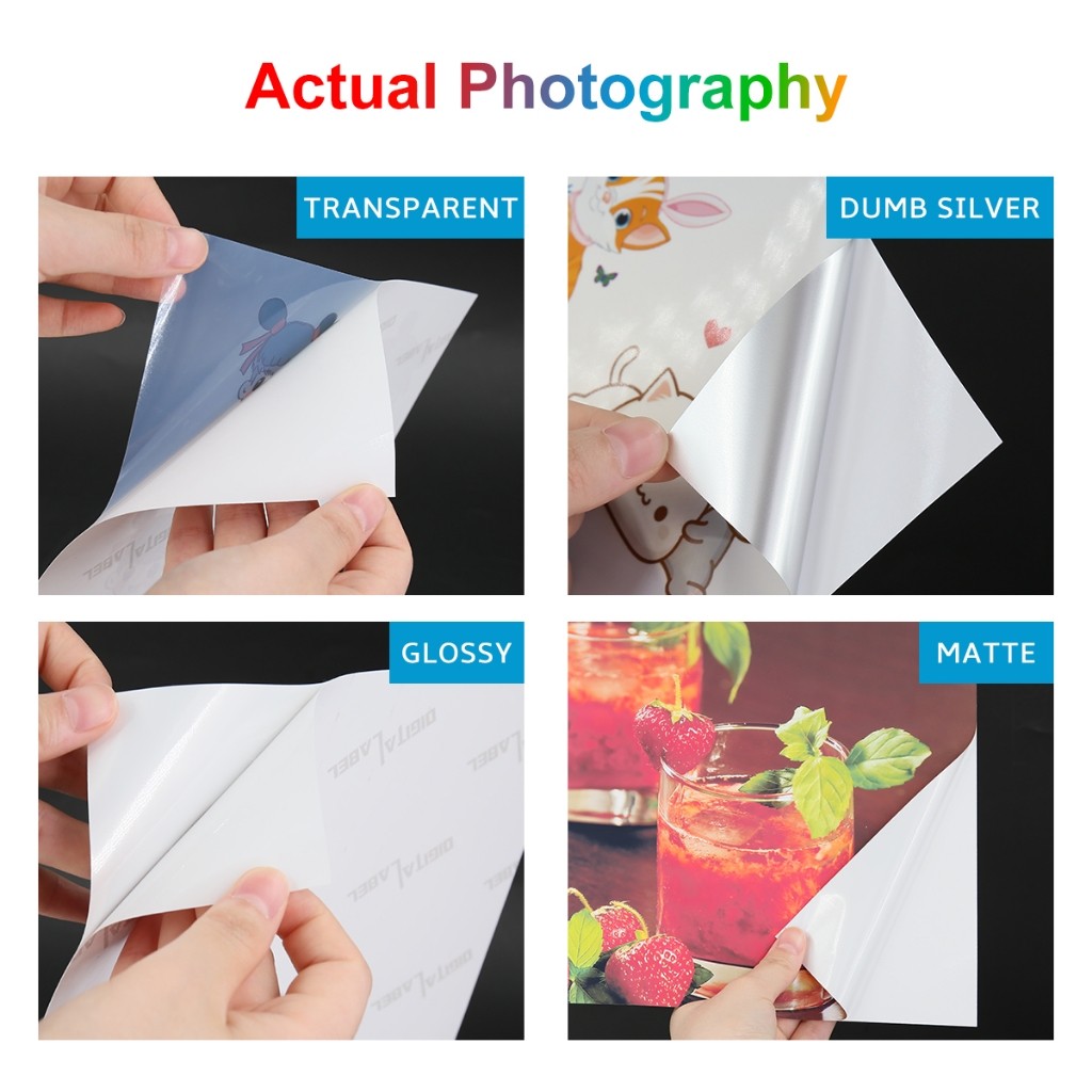 Self Adhesive Paper sticker film A4 For Inkjet Printer Water | 蝦皮購物