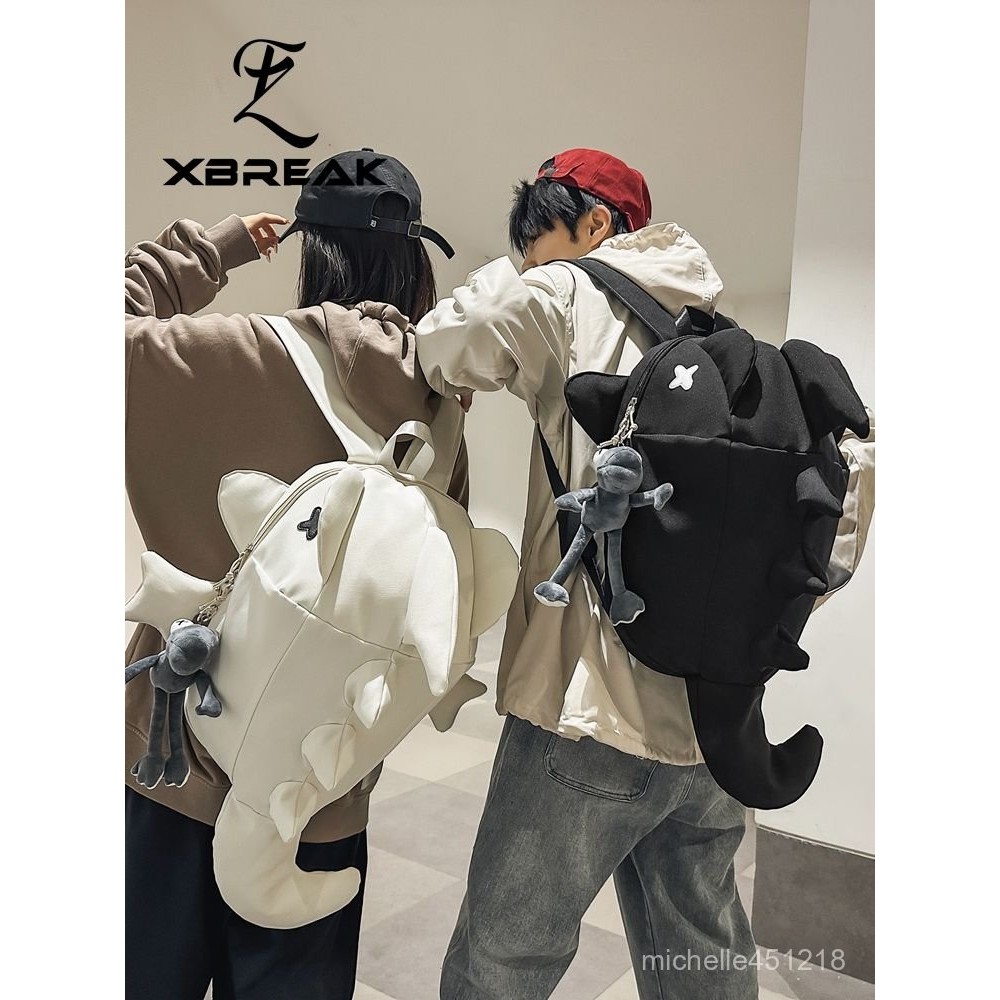 夜鶯時裝女裝店⭐臺灣出貨【纍計熱銷3559.7萬+件】XBREAK創意個性雙肩包男女鯊魚搞怪日係學生書包時尚休閒背包潮流 | 蝦皮購物