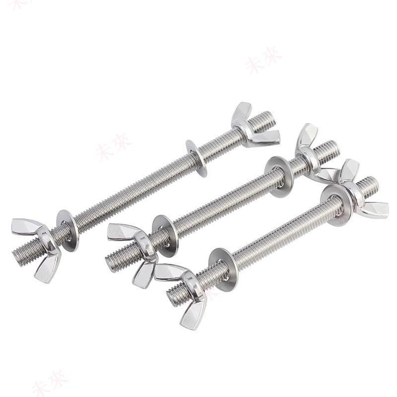 M12 304不鏽鋼穿牆螺絲對穿絲桿加長螺栓螺桿蝶形手擰螺母套裝M3 |未來atXX| | 蝦皮購物