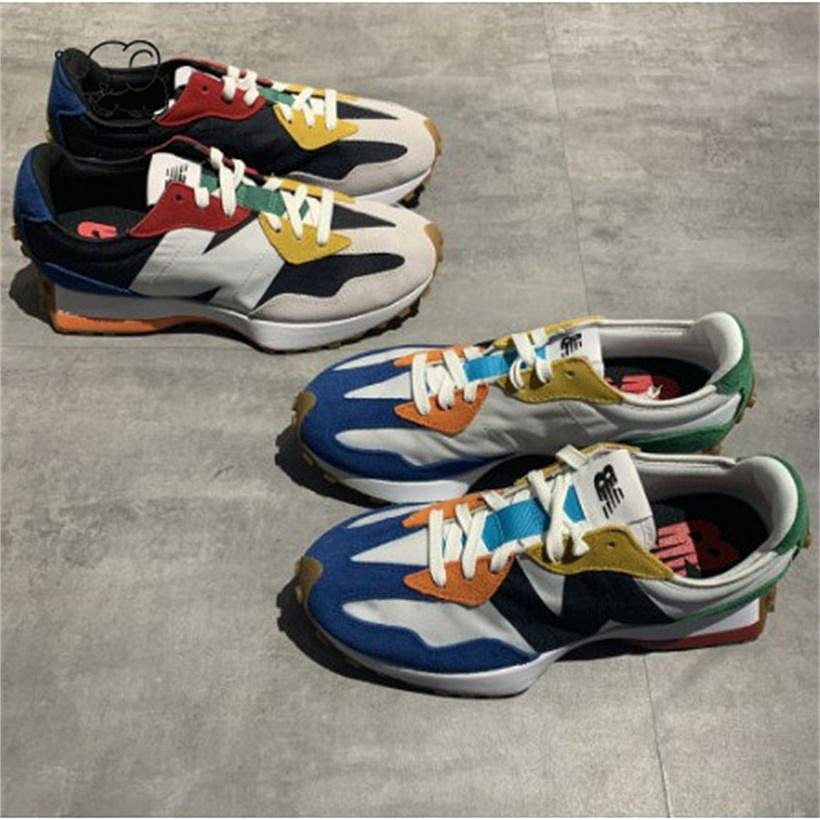 New Balance Nb 327 彩虹 彩色 鋼彈 黑N Ms327Pba 白N Ms327Pbb | 蝦皮購物