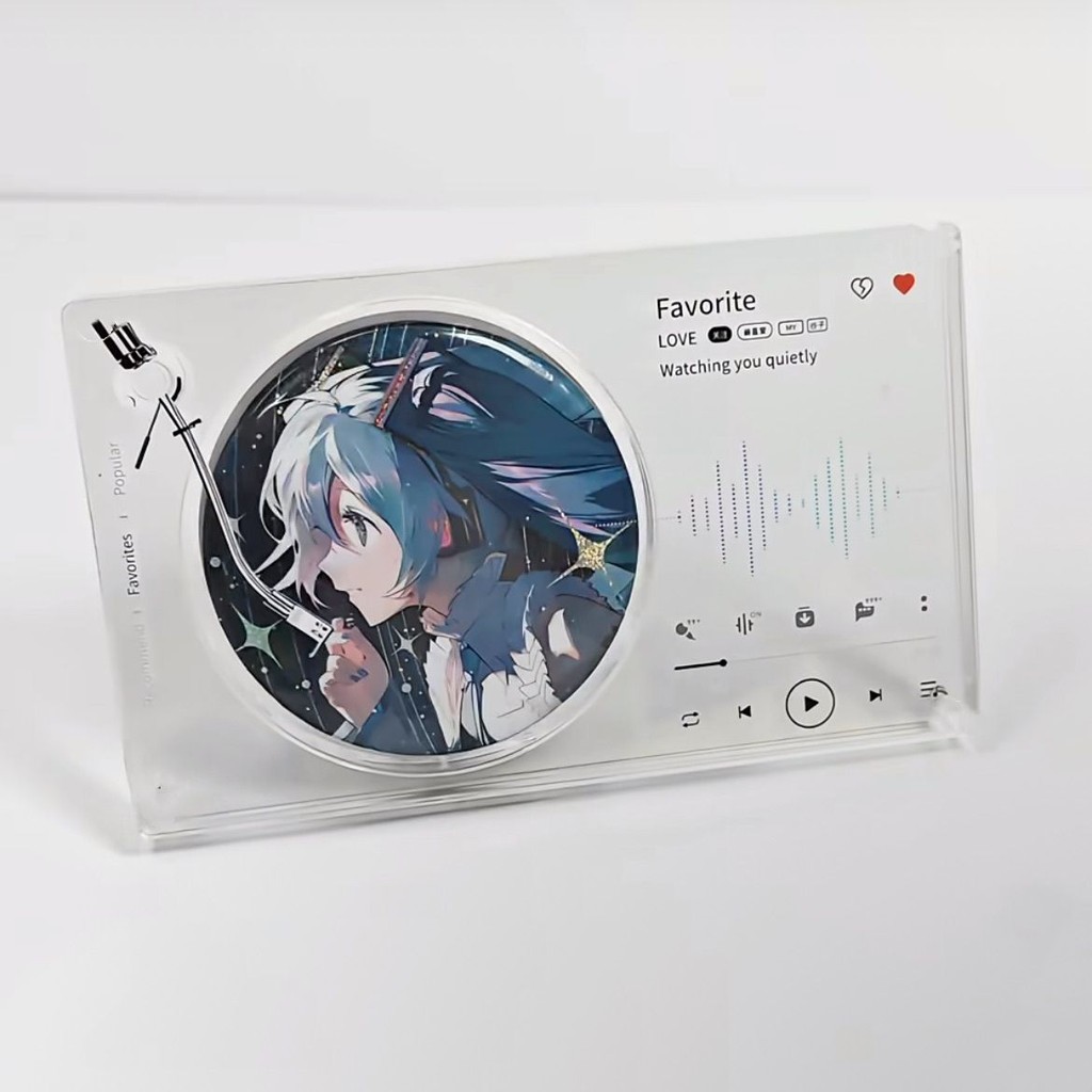 🎈小紅書推薦🎈亞克力音樂播放器吧唧磚展示收納盒穀子徽章動漫週邊展示架加厚 MH9D | 蝦皮購物