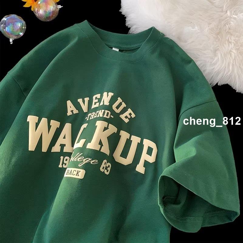 【丸子】【M-8XL】韓版寬鬆字母印花情侶T恤大碼運動短袖加大碼T恤圓領T恤時尚T恤男裝 | 蝦皮購物