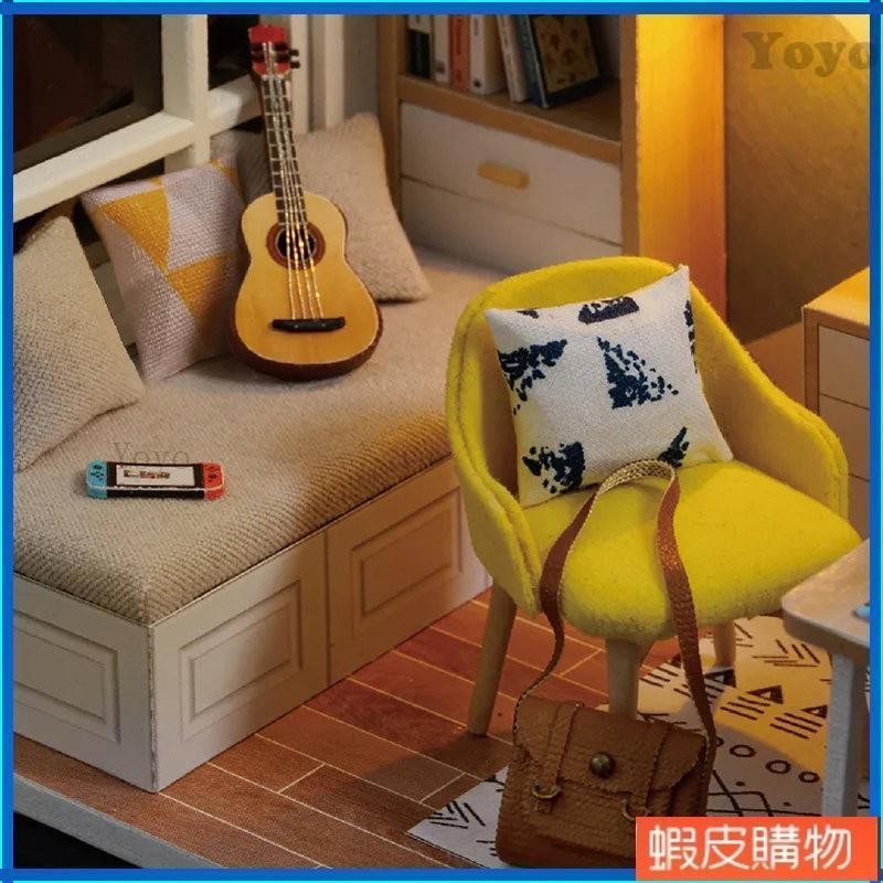 Yoyo丨diy小屋ob11娃屋1/12場景手工製作小房子拼裝模型微縮場景生日禮物女 | 蝦皮購物