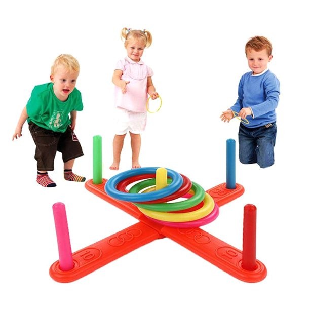 Hoop Game Throw Ring Toss Set Gift Portable For Kids Outdoor | 蝦皮購物