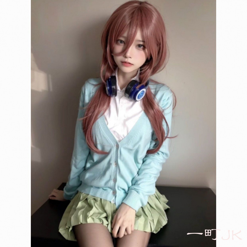 🐱‍🐉一町JK COS💘🐱‍🐉COS服 服裝動漫 女僕裝五等分的花嫁cos中野三玖女裝製服cosplay針織毛 | 蝦皮購物