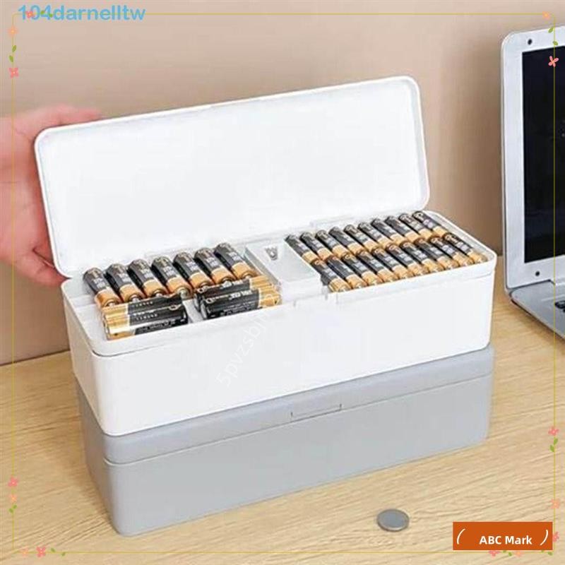 熱賣推薦 電池盒,防漏塑膠電池收納盒,簡單耐磨預防跌倒節省空間雙層數據線盒家yytu | 蝦皮購物
