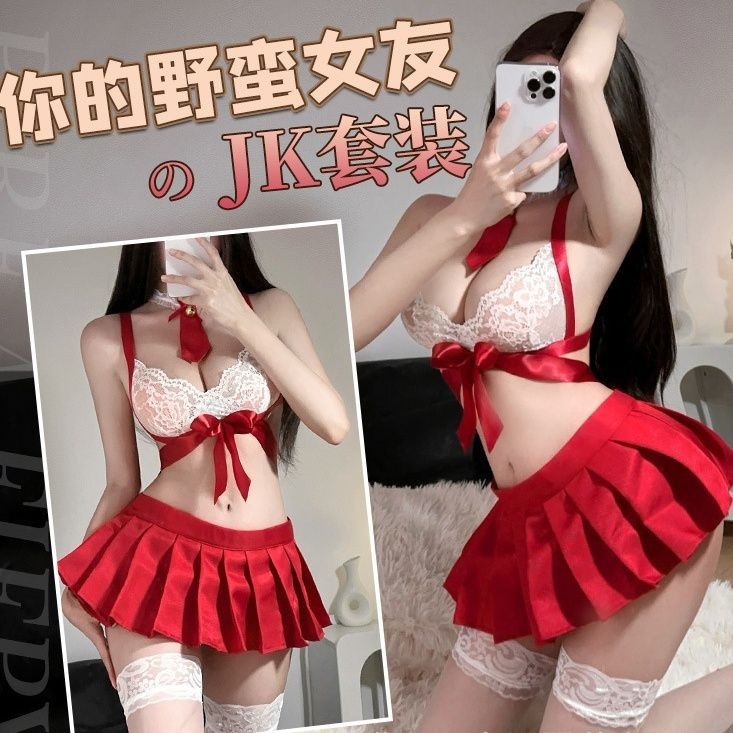 YYDS性感學生製服qqny超短誘惑百褶裙製服套裝jk可愛小胸顯大套裝 | 蝦皮購物