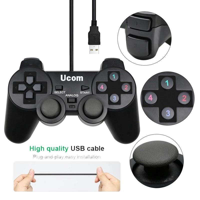 Wired Controller For PC Controller Joystick PC USB Single Co | 蝦皮購物