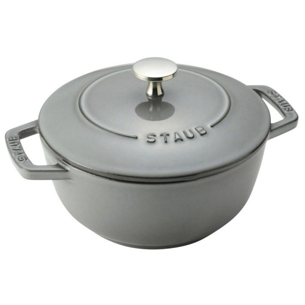 法國製造 STAUB Wa-NABE M 18cm 鑄鐵琺瑯雙耳鍋，適用於IH爐，適合煮飯2合，型號40501-477 | 蝦皮購物