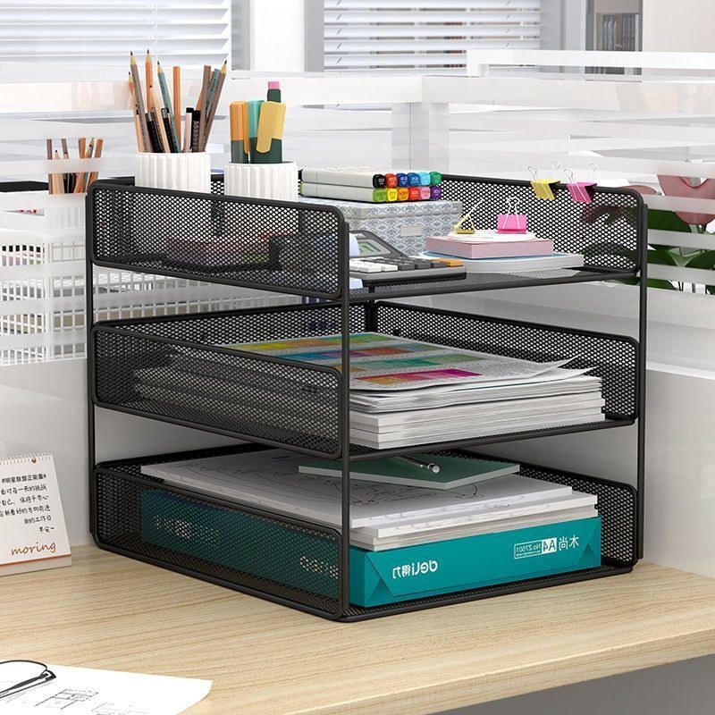 桌上收納架 文件收納架 辦公桌收納 多層辦公桌麵文件 a4紙收納架子 書本收納文件多層置物架 文件架 文具收納 VT9B | 蝦皮購物