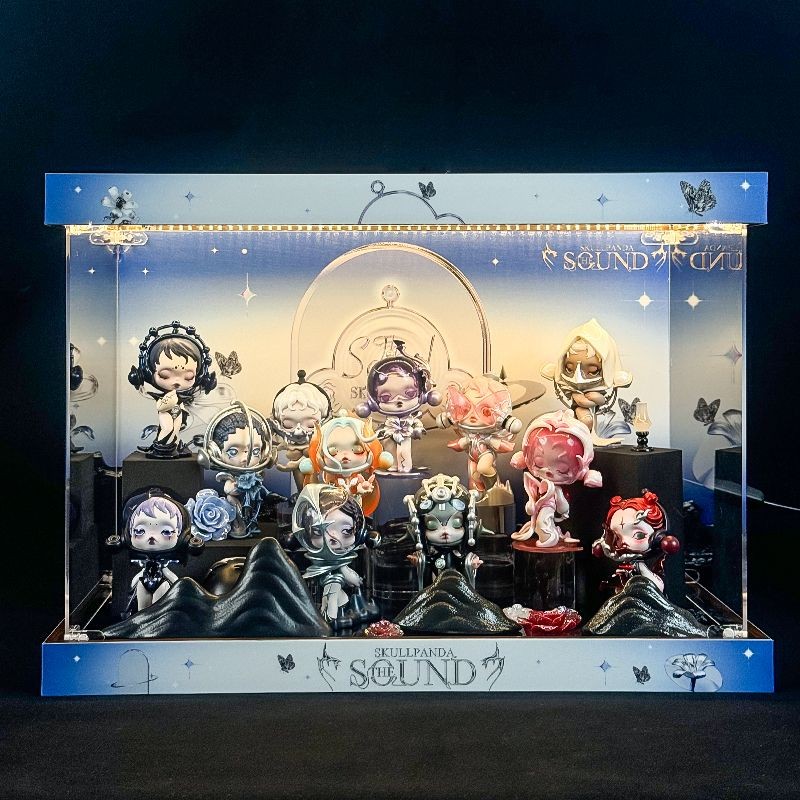 泡泡瑪特 展示盒 拉佈佈展示盒 場景展示盒 POPMART泡泡瑪特SKULLPANDA SP13代聲音系列盲盒場景展示盒 | 蝦皮購物