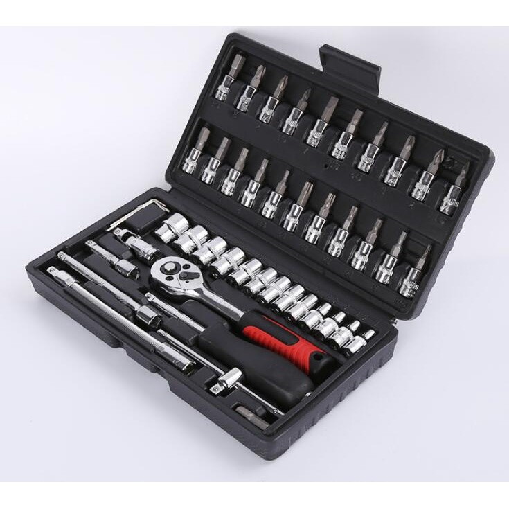 1/4" Driver 46 pcs Socket ratchet wrench Set | 蝦皮購物