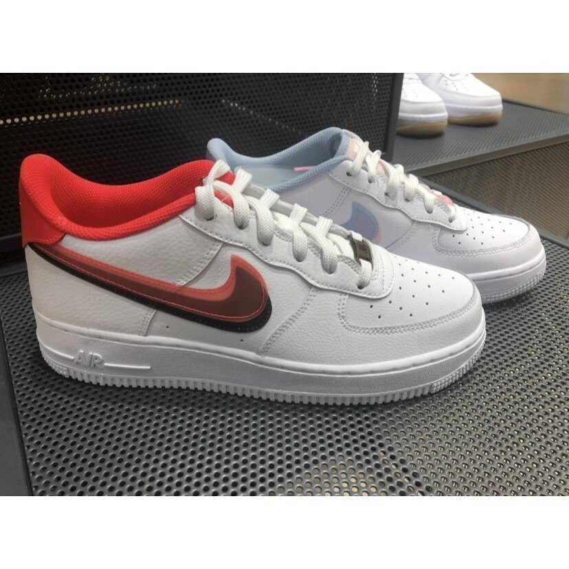 Nike Air Force 1 LV8 GS 白紅黑 cw1574-101 慢跑鞋 | 蝦皮購物