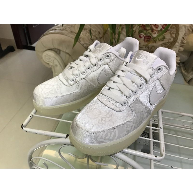 CLOT x Nike Air Force 1 Premium AF1 白絲綢 陳冠希 休閒板鞋 AO9286-100 | 蝦皮購物