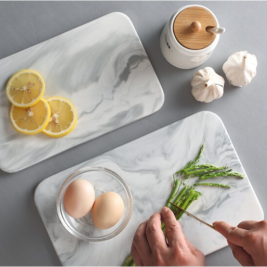 Modern Japanese Style Marble Look Ceramic Marbling Serving t | 蝦皮購物