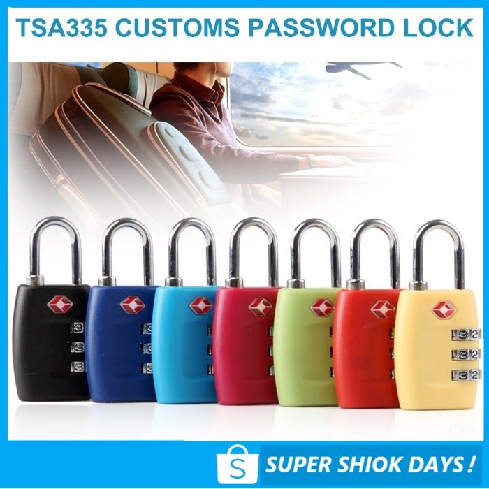TSA Travel Lock 3 Digit Combination Lock Luggage Bag Padlock | 蝦皮購物