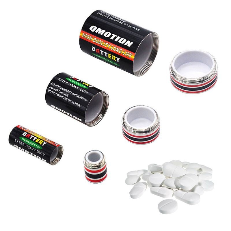 1PC small Battery Secret Stash caja Diversion Safe Pill Box | 蝦皮購物
