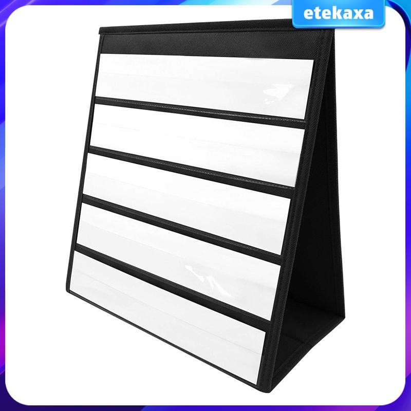 Tabletop Pocket Chart with 20x Whiteboard Cards Words Self S | 蝦皮購物