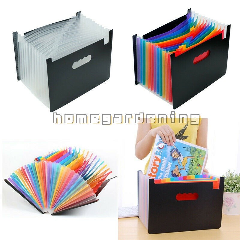 12 Pockets Expanding File Folder Portable Label Classify Bus | 蝦皮購物