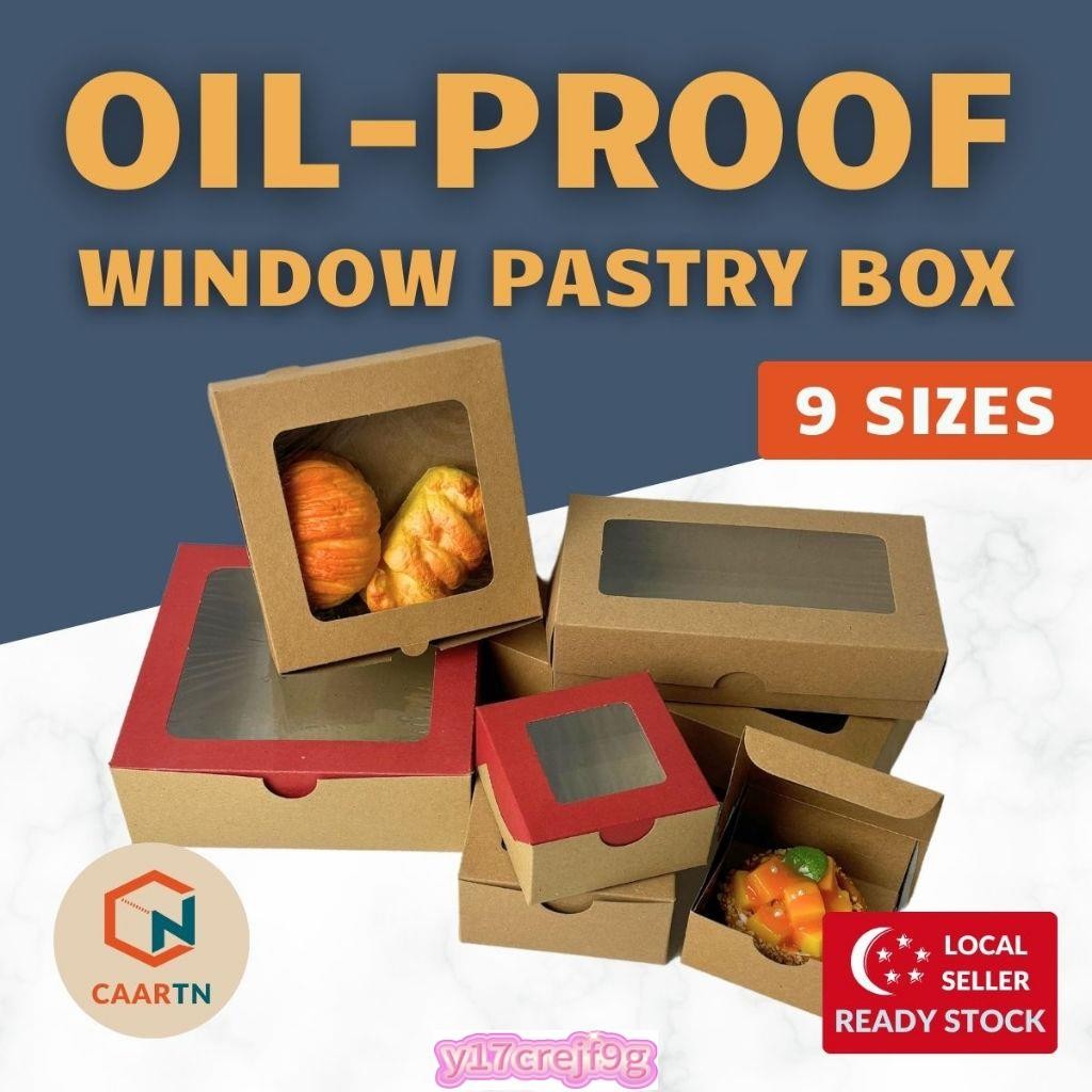 (10pcs) Oil Proof Food Grade Pastry Box | Kueh Box | Bread B | 蝦皮購物