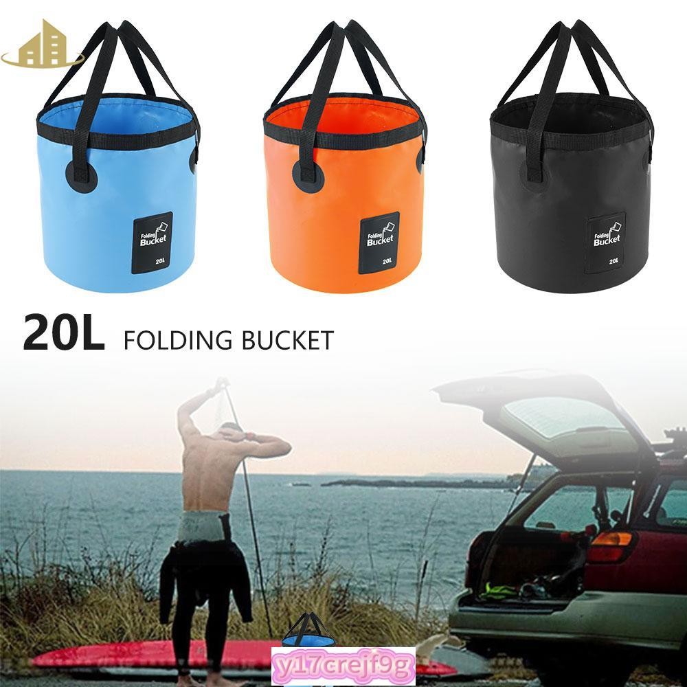 Portable Camping Bucket Collapsible Basin Fishing Pail Foldi | 蝦皮購物
