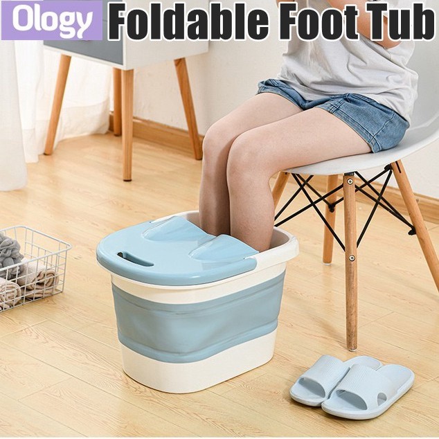 Foldable Foot Spa Tub Basin Feet Massage Folding Bucket with | 蝦皮購物