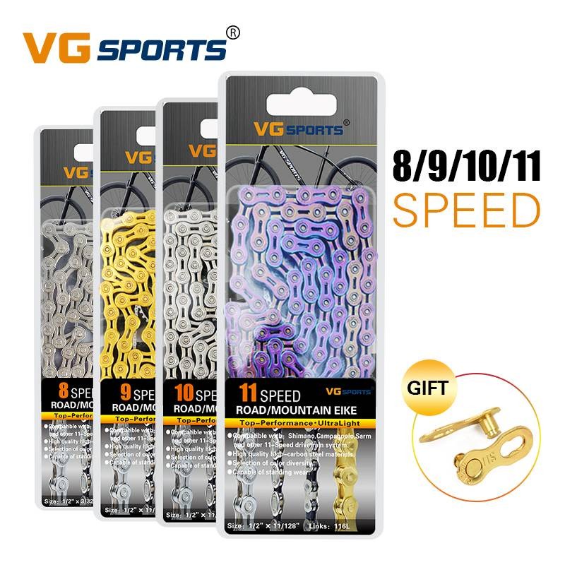 Sports Bicycle Chain 8 9 10 11 speed Bicycle chain silver ha | 蝦皮購物