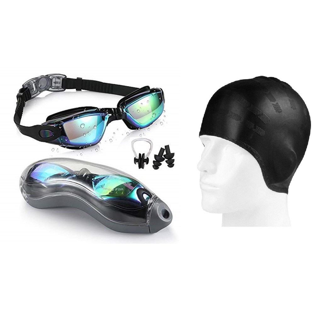 Otter swimming goggle with nose clip earplugs and swim cap | 蝦皮購物