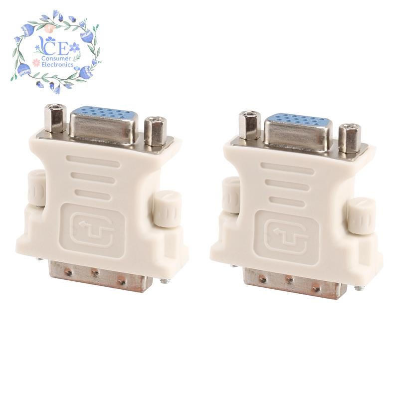 2X DVI male adapter (DVI - D 24 1) to female VGA (15-pin) | 蝦皮購物