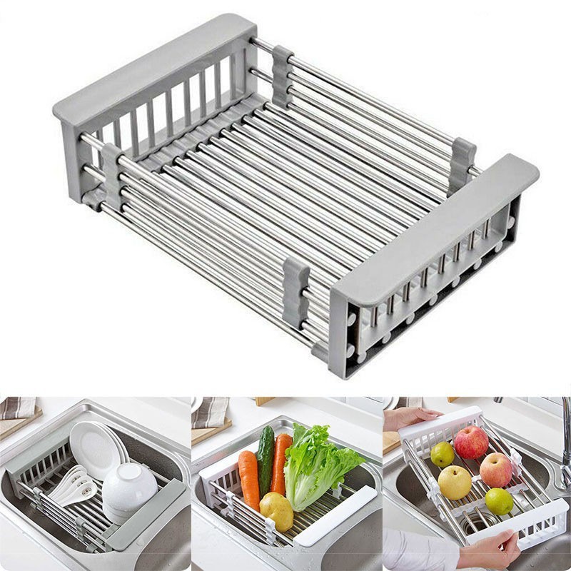 Retractable Sink Water Filter Rack Drain Basket Stainless St | 蝦皮購物