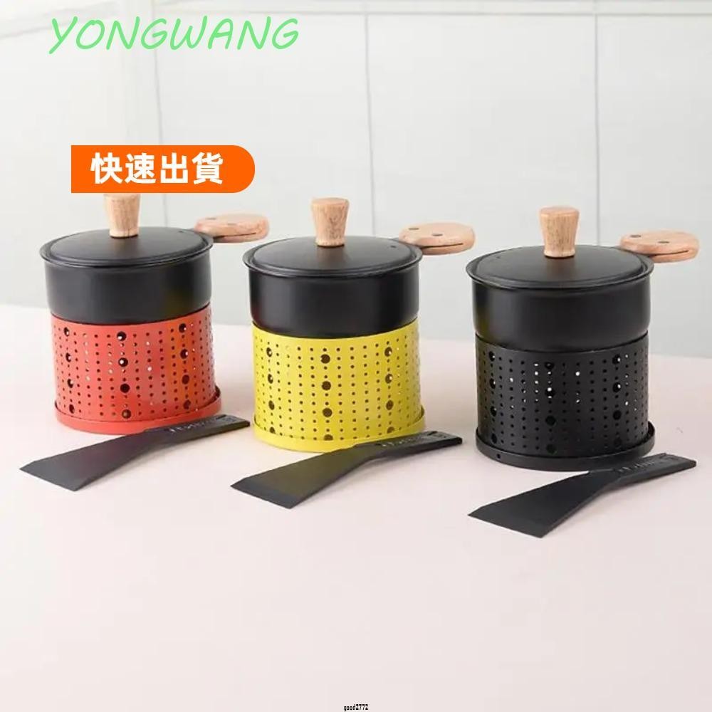 優選推薦 Cheese Raclette Pot,圓柱形不粘奶酪烤架,帶蠟燭防風的巧克力融化盤,帶 | 蝦皮購物