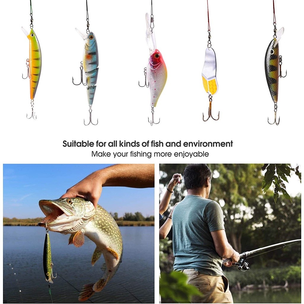 20PCS Steel Leader Leashes 30cm Fishing Wire Leader with Swi | 蝦皮購物