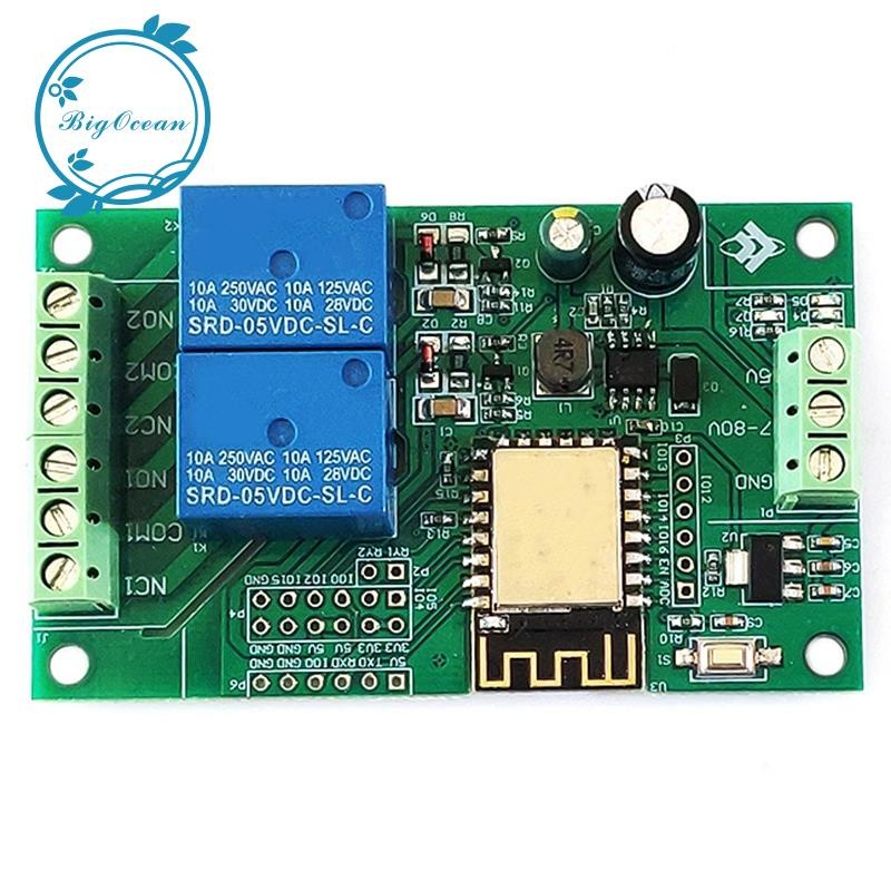 ESP8266 ESP-12F WIFI Relay ule 2CH 5V/8-80V Relay Switch Dev | 蝦皮購物