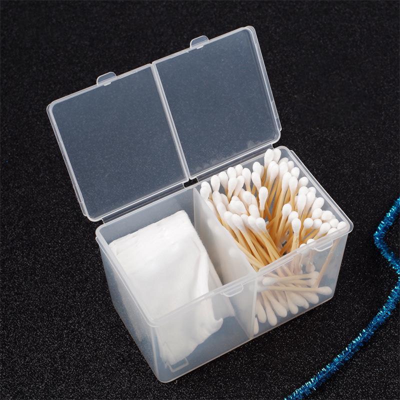 Double compartment transparent cotton swab box storage box/c | 蝦皮購物