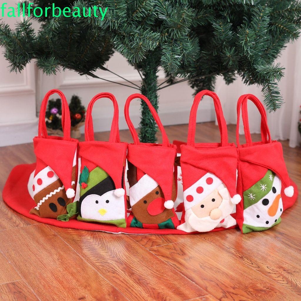 1 pcs Christmas Gift Bag Cloth Santa Sacks Gift Pouch For Ki | 蝦皮購物