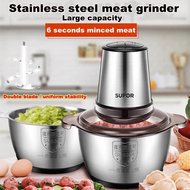 Stainless Steel Electric Meat Mincer Food Processor Electric | 蝦皮購物